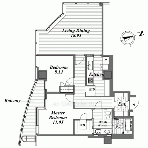 Atago Green Hills Forest Tower for rent | Tokyo Apartments - Ken ...