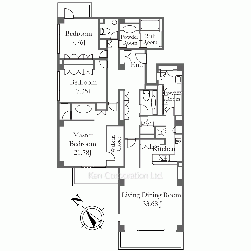 グランドテラス 5階 7LDK+S 2001070327｜高級賃貸マンションや高級住宅の賃貸・売買・管理、分譲賃貸ならKENケン・コーポレーション