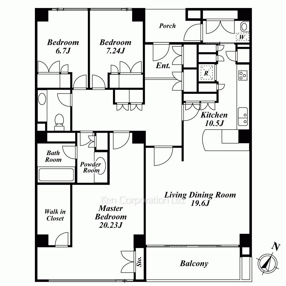 グランドテラス 5階 7LDK+S 2001070327｜高級賃貸マンションや高級住宅の賃貸・売買・管理、分譲賃貸ならKENケン・コーポレーション