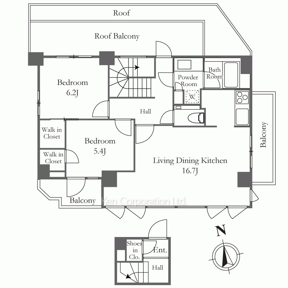 イプセ碑文谷 7階 2LDK+WIC 2023021142｜高級賃貸マンションや高級住宅の賃貸・売買・管理、分譲賃貸ならKENケン・コーポレーション