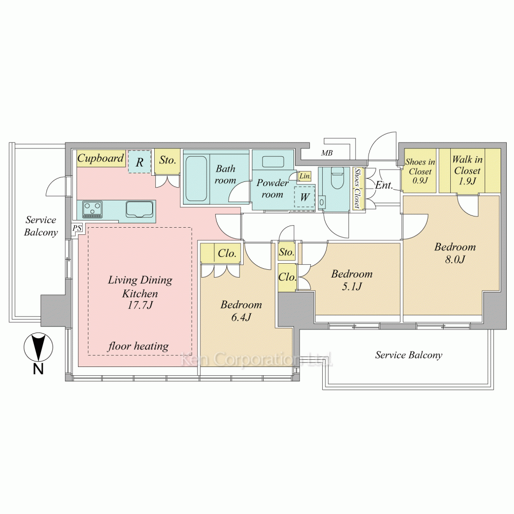 THE YOKOHAMA FRONT TOWER 41階 2LDK+WIC+SIC 2023085385｜高級賃貸マンションや高級住宅の賃貸・売買・管理、分譲賃貸ならKENケン・コーポレーション