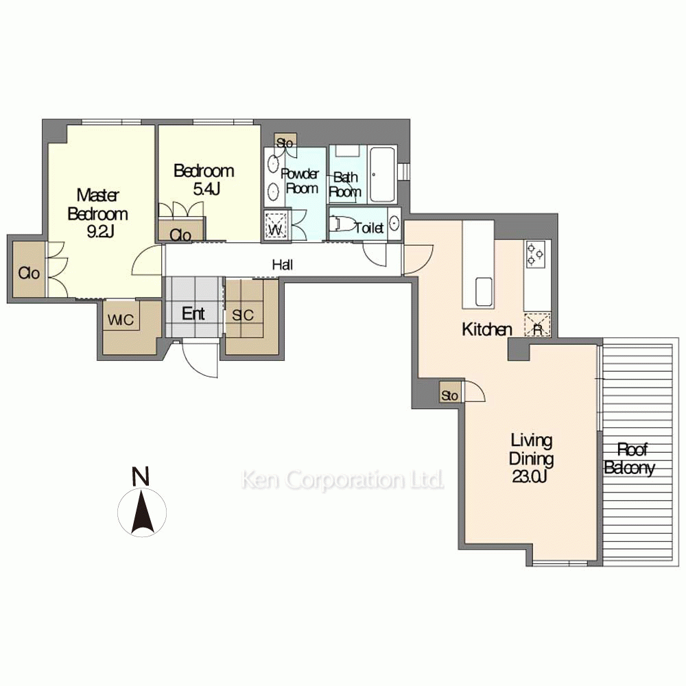 JOYLUXE THE RESIDENCE AKIYA 5階 2LDK+S 2024070228｜高級賃貸マンションや高級住宅の賃貸・売買・管理、分譲賃貸ならKENケン・コーポレーション