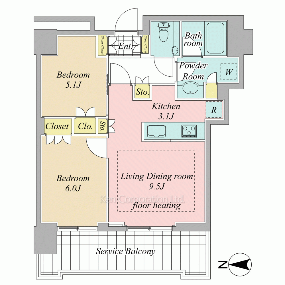 THE YOKOHAMA FRONT TOWER 41階 2LDK+WIC+SIC 2023085385｜高級賃貸マンションや高級住宅の賃貸・売買・管理、分譲賃貸ならKENケン・コーポレーション