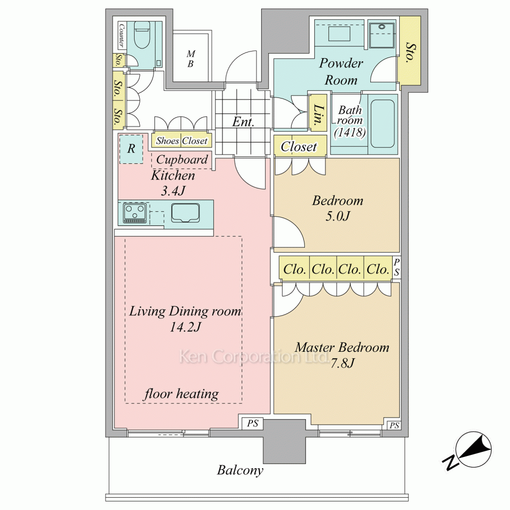 ザ・タワー横浜北仲 56階 2LDK+2WIC+SIC 2024096014｜高級賃貸マンションや高級住宅の賃貸・売買・管理、分譲賃貸ならKENケン・コーポレーション