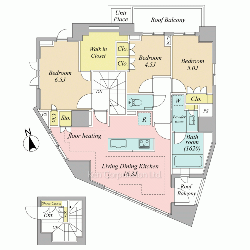 オープンレジデンシア本郷菊坂 7階 3LDK 2025035868｜高級賃貸マンションや高級住宅の賃貸・売買・管理、分譲賃貸ならKENケン・コーポレーション