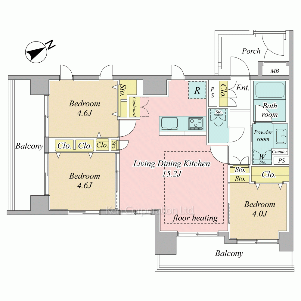 アトラスアベニュー文京関口 4階 3LDK 2025046117｜高級賃貸マンションや高級住宅の賃貸・売買・管理、分譲賃貸ならKENケン・コーポレーション