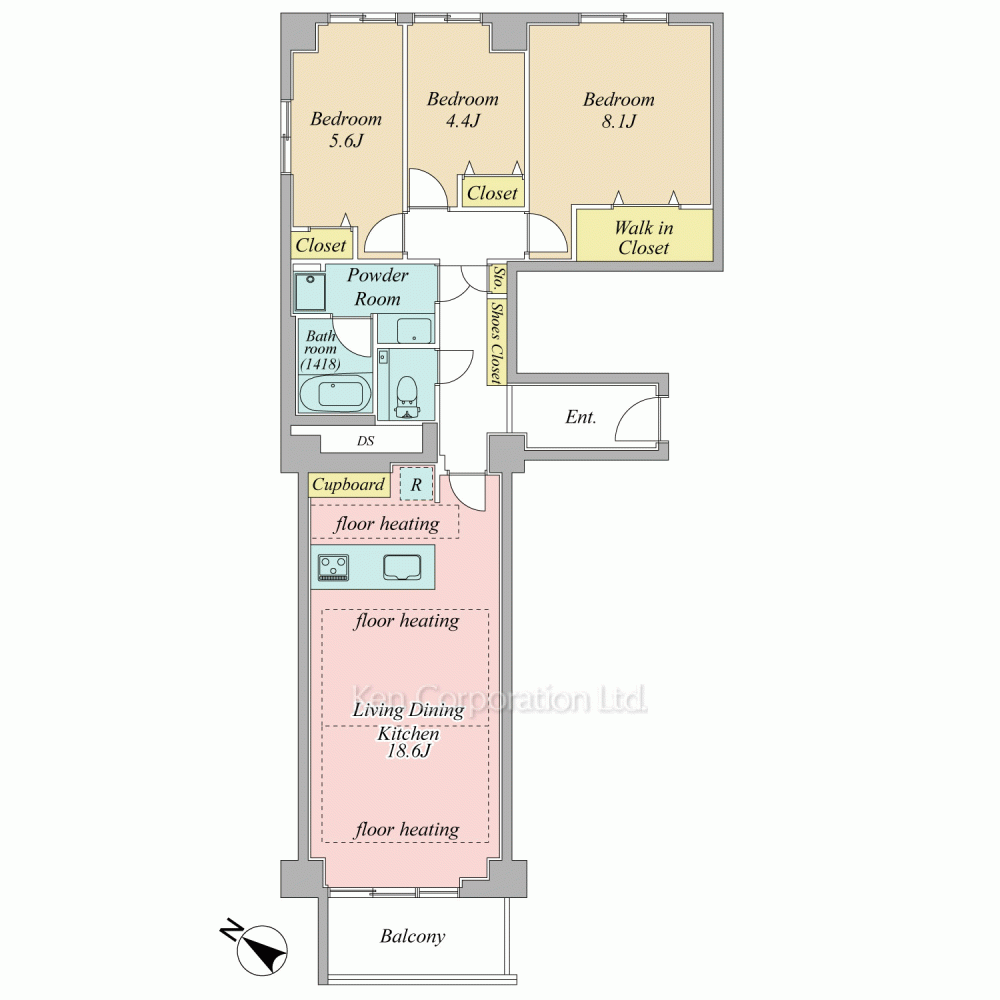 ガーデンハウス 6階 3LDK 2025065352｜高級賃貸マンションや高級住宅の賃貸・売買・管理、分譲賃貸ならKENケン・コーポレーション