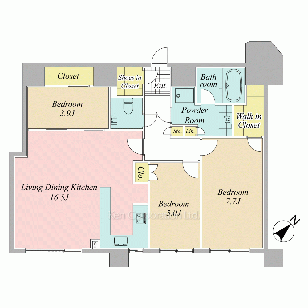 横浜シティタワー馬車道 23階 3LDK 2025055766｜高級賃貸マンションや高級住宅の賃貸・売買・管理、分譲賃貸ならKENケン・コーポレーション